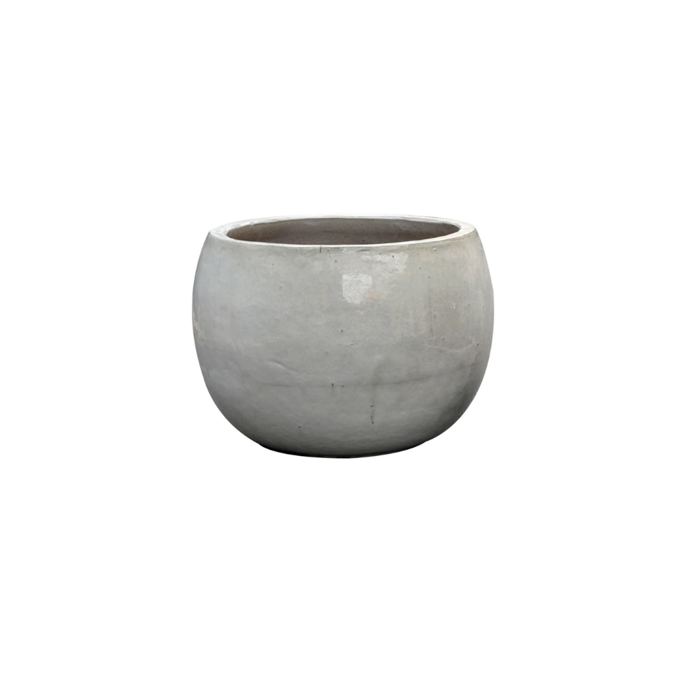 Small White Glazed Plant Pot Buy Online KSA – Nora Gardens