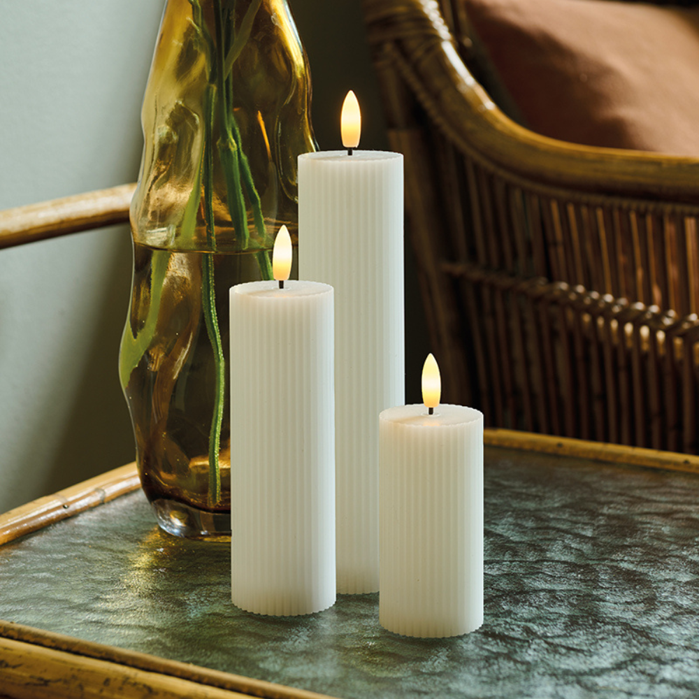 LED Block Candles Set of 3 Buy Online KSA – Nora Gardens